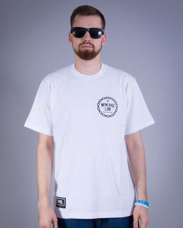NEW BAD LINE NEW BAD LINE KOSZULKA BRX DON'T WHITE - KOSZULKI T-SHIRT