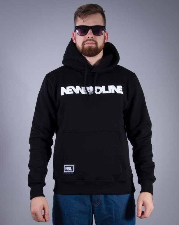 NEW BAD LINE NEW BAD LINE BLUZA Z KAPTUREM CLASSIC BLACK - BLUZY Z ...
