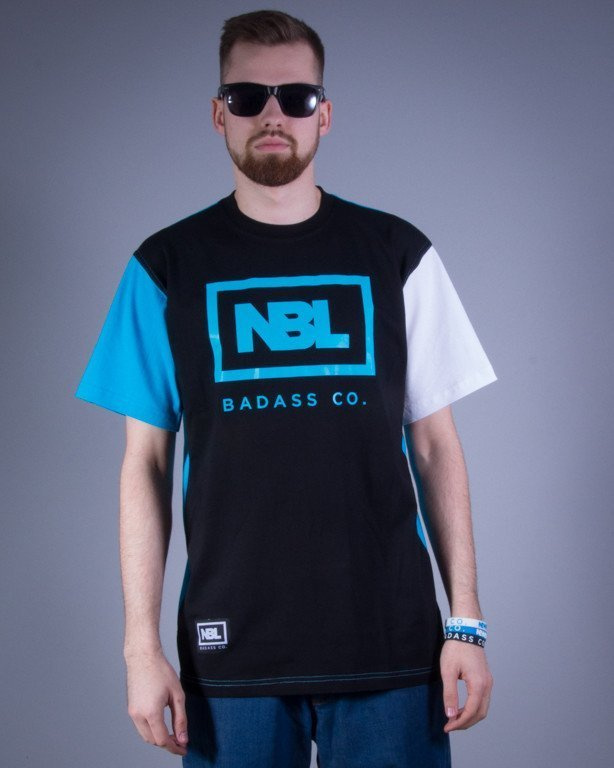 NEW BAD LINE NEW BAD LINE KOSZULKA ICON BLACK-BLUE-WHITE - KOSZULKI T-SHIRT