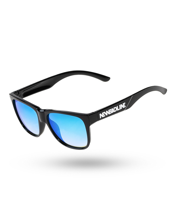 NEW BAD LINE OKULARY SHADE BLACK FLASH BLUE MIRROR 00-610 - OKULARY UV-400